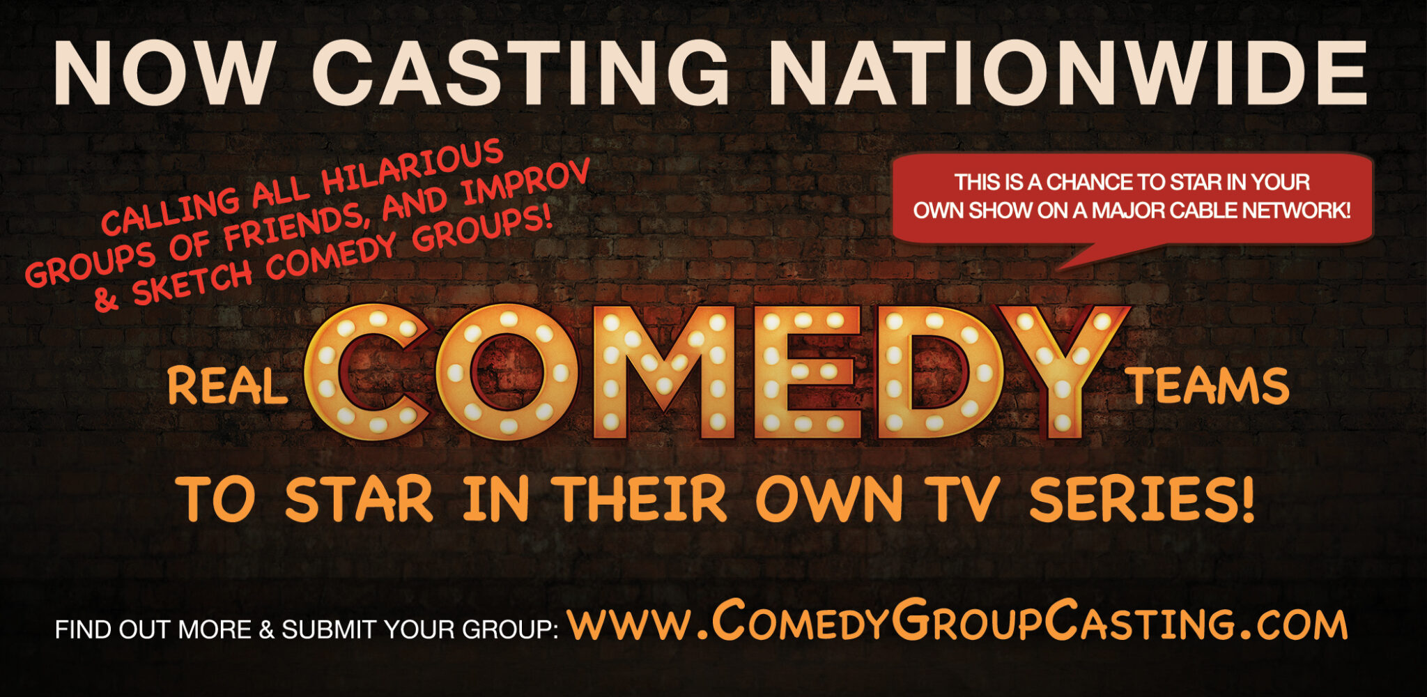 Casting Comedy Groups to star in their own show! | Creative Content Group
